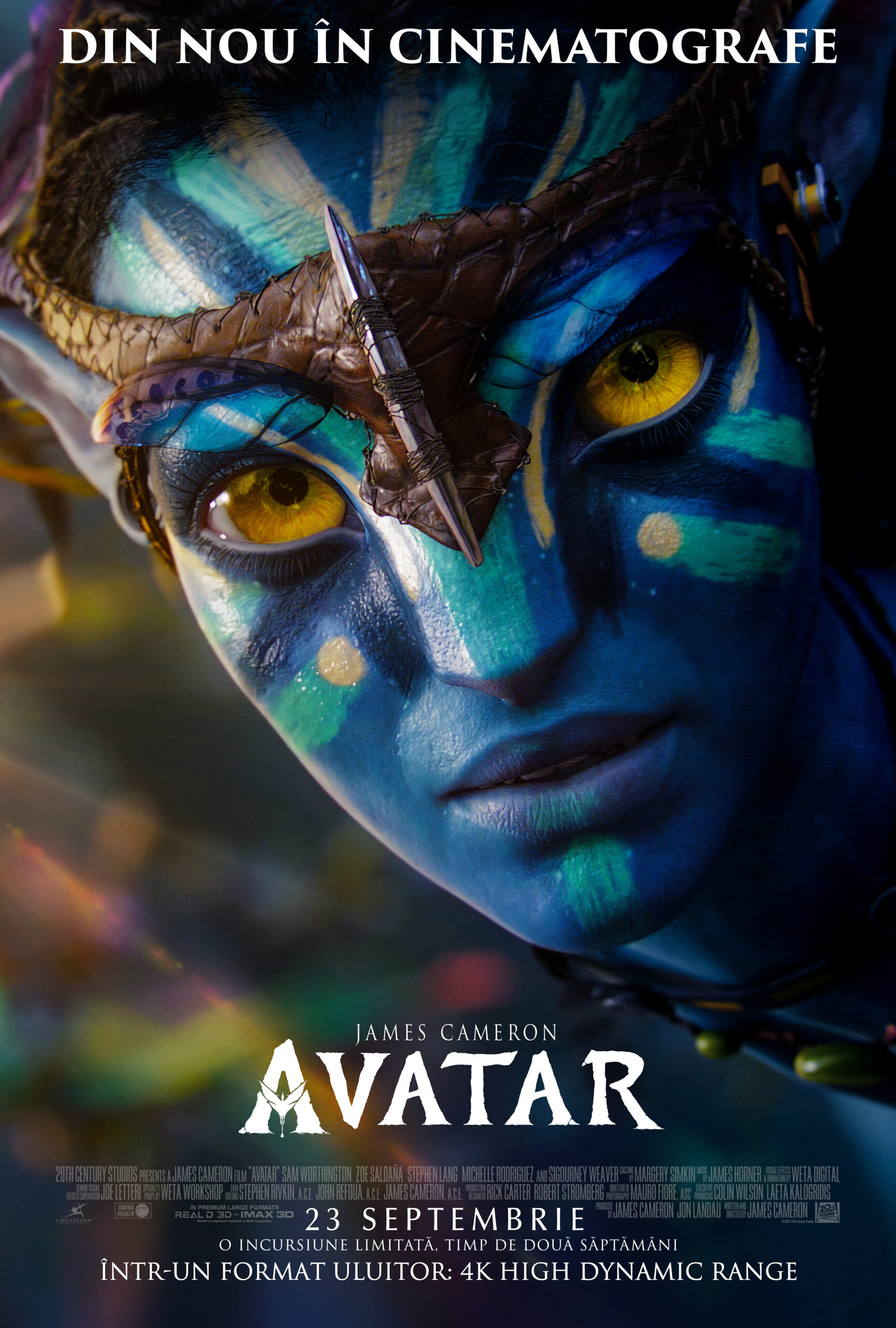 Filmul „AVATAR” regizat de James Cameron se reîntoarce în cinematografe