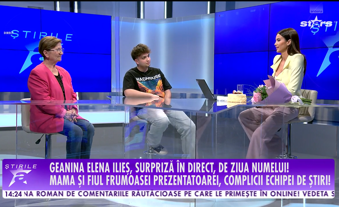 Geanina Ilieș, surprinsă în direct la Antena Stars de fiul și mama ei ...