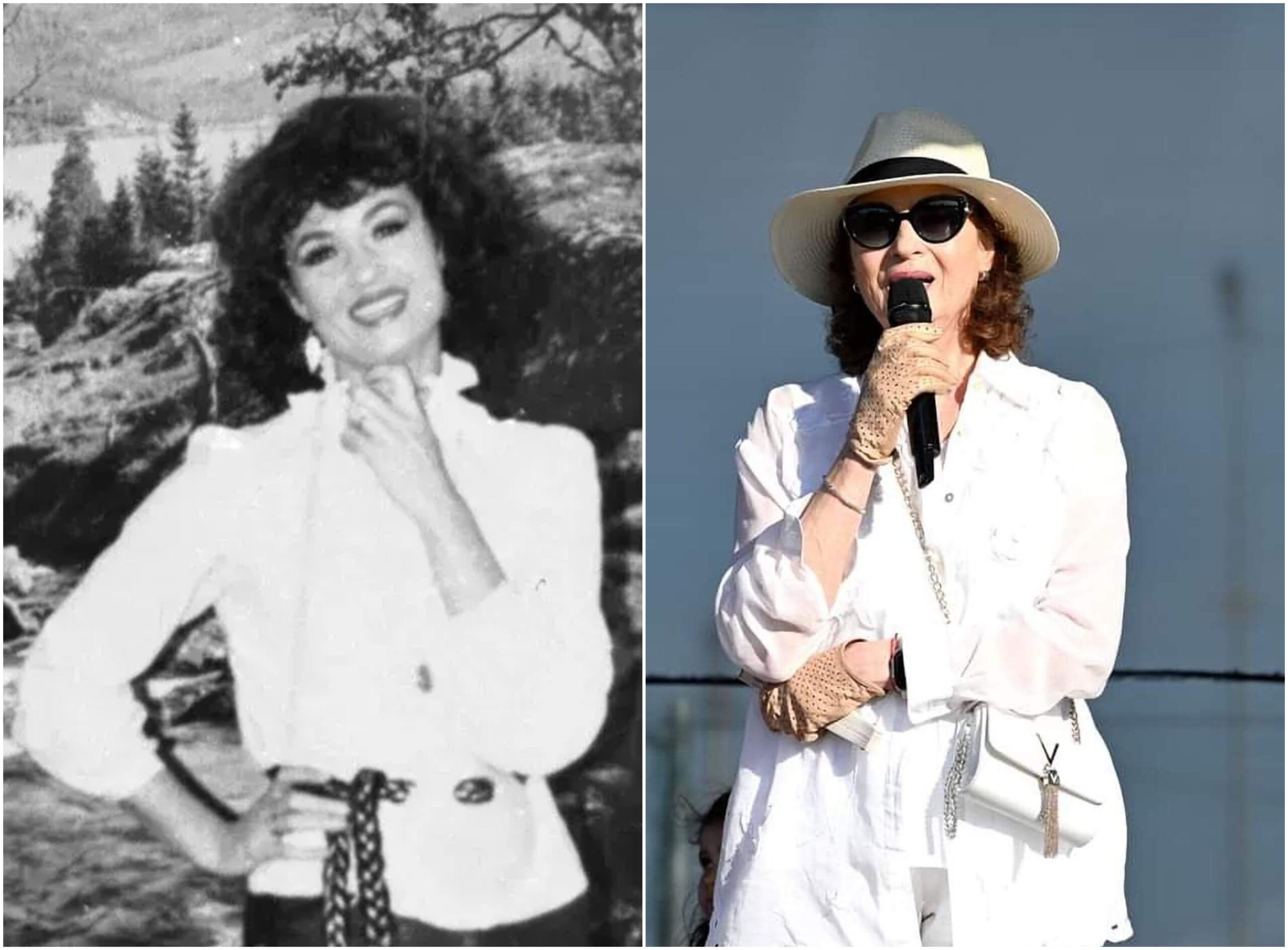 Angela Similea, superbă într-o ținută albă, la un eveniment în comuna ...